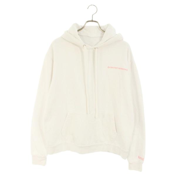 ブランド：クロムハーツ/Chrome Hearts商品名： SWTSHRT PLVR LTD/プルオーバー JESSEJOSTARKバックプリントパーカーサイズ：S状態ランク：Cカラー：ホワイト