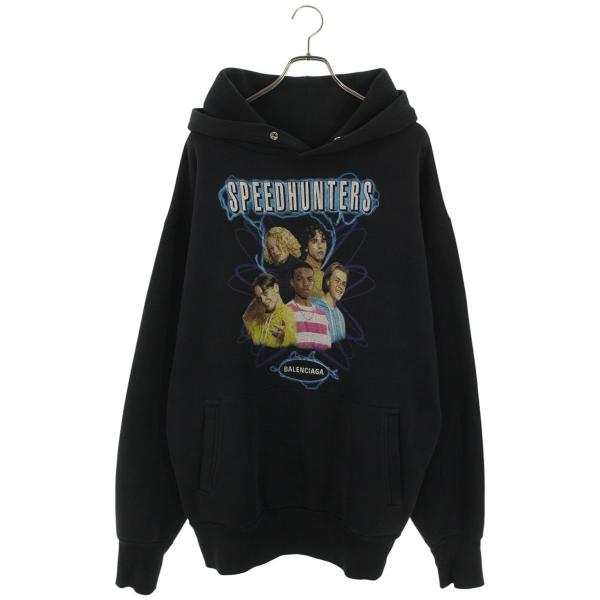 ブランド：バレンシアガ/BALENCIAGA商品名： 19AW  541707 TCV37 スピードハンターズプルオーバーパーカーサイズ：S状態ランク：Bカラー：ブラック×マルチ