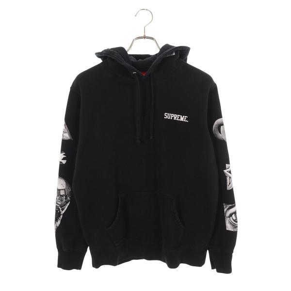 ブランド：シュプリーム/SUPREME商品名： 17SS  M.C. Escher Hooded Sweatshirt グラフィックプリントプルオーバーパーカーサイズ：M状態ランク：Bカラー：ブラック