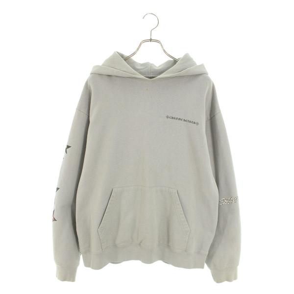 ブランド：クロムハーツ/Chrome Hearts商品名： PPO BRAIN HD PLVR MATTY BOYバックプリントプルオーバーパーカーサイズ：XL状態ランク：Cカラー：グレー