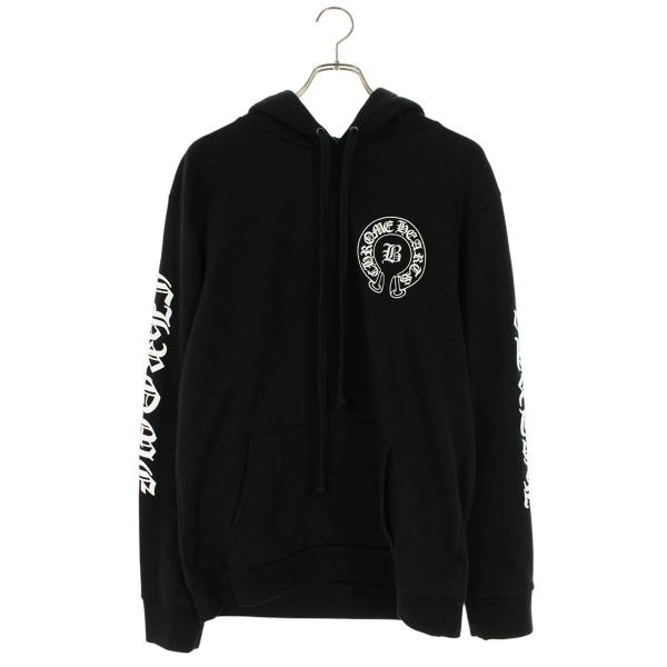 ブランド：クロムハーツ/Chrome Hearts商品名： BELLA HD PLVR/ベラハディッド イニシャル刺繍ロゴプルオーバーパーカーサイズ：L状態ランク：Bカラー：ブラック