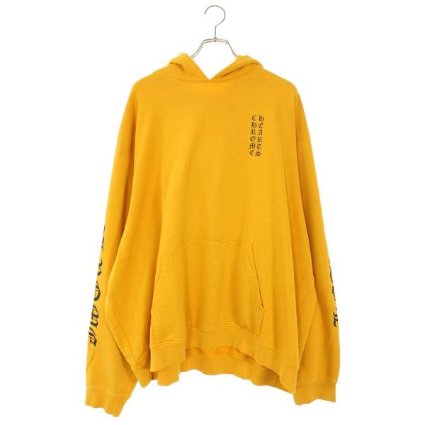 ブランド：クロムハーツ/Chrome Hearts商品名： SWTSHRT PLVR アームロゴプリントプルオーバーパーカーサイズ：XXL状態ランク：Bカラー：イエロー