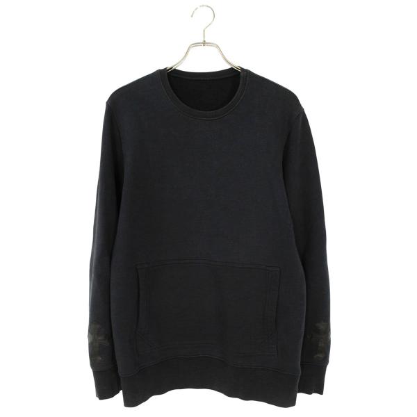 ブランド：クロムハーツ/Chrome Hearts商品名： SWTSHRT PLVR 袖クロスパッチ付きスウェットサイズ：SM（JVP)状態ランク：Bカラー：ブラック