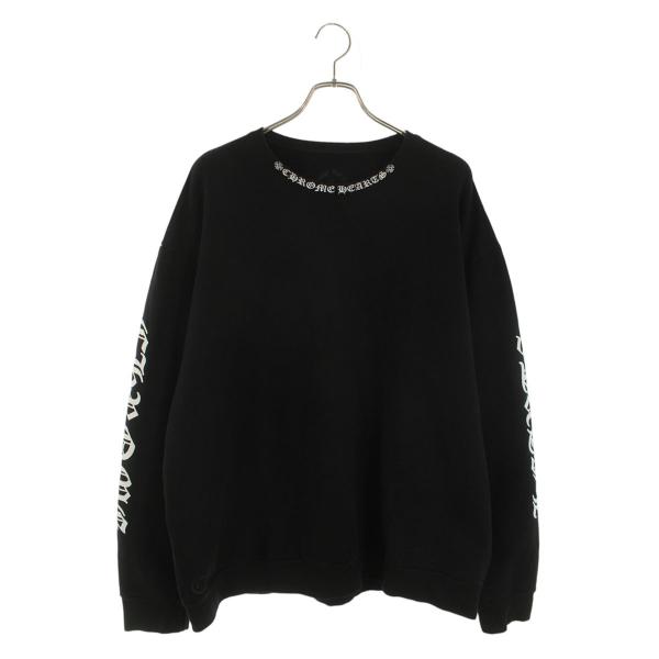 ブランド：クロムハーツ/Chrome Hearts商品名： SWTSHRT PLVR ネックロゴプリントスウェットサイズ：XL状態ランク：Bカラー：ブラック