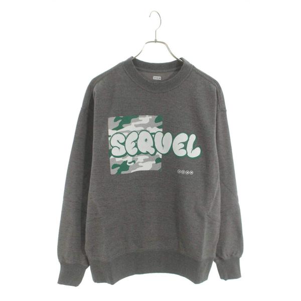 ブランド：シークエル/SEQUEL商品名： 25SS  SQ-25SS-CS-03 ロゴプリントスウェットサイズ：M状態ランク：Sカラー：グレー