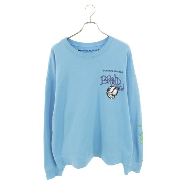 ブランド：クロムハーツ/Chrome Hearts商品名： PPO BRAIN NEW SWTSHRT MATTY BOYブレインニュープリントスウェットサイズ：XXL状態ランク：Cカラー：ブルー