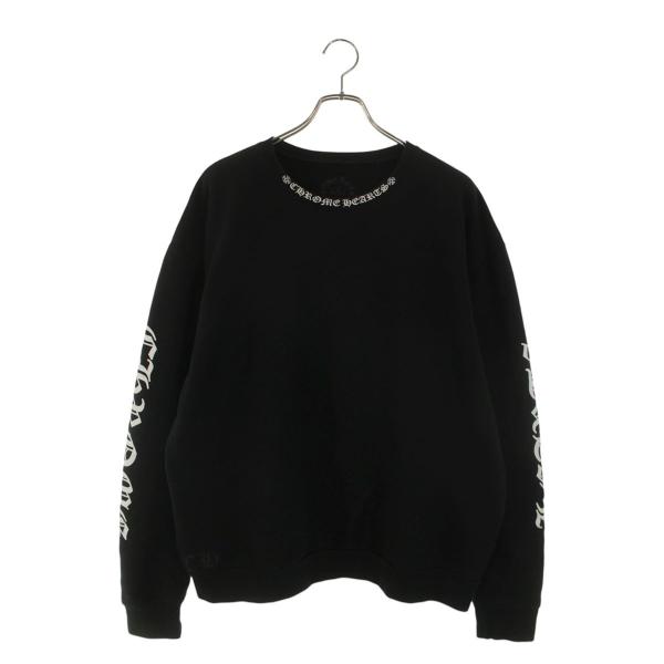 ブランド：クロムハーツ/Chrome Hearts商品名： SWTSHRT PLVR ネックロゴプリントスウェットサイズ：M状態ランク：Bカラー：ブラック×ホワイト