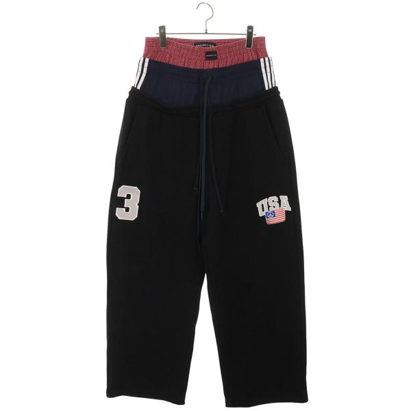 ブランド：プロトコルインデックス/Protocol Index商品名：レイヤードデザインロングパンツサイズ：1状態ランク：Aカラー：ブラック