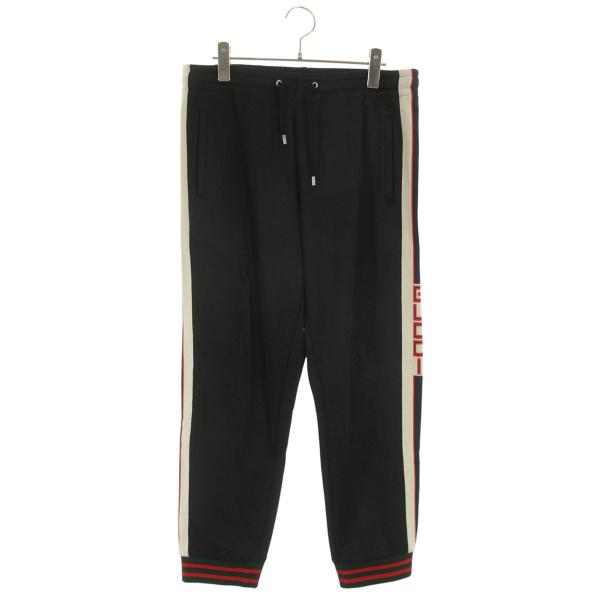 ブランド：グッチ/GUCCI商品名： 474635 X5T39 テクニカルジャージトラックロングパンツサイズ：XS状態ランク：Bカラー：ブラック