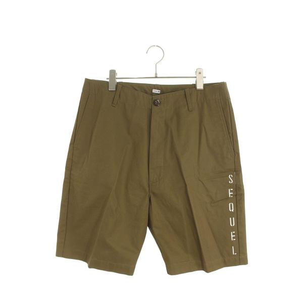 ブランド：シークエル/SEQUEL商品名： TYPE-P ロゴプリントハーフパンツサイズ：L状態ランク：Bカラー：ブラウン