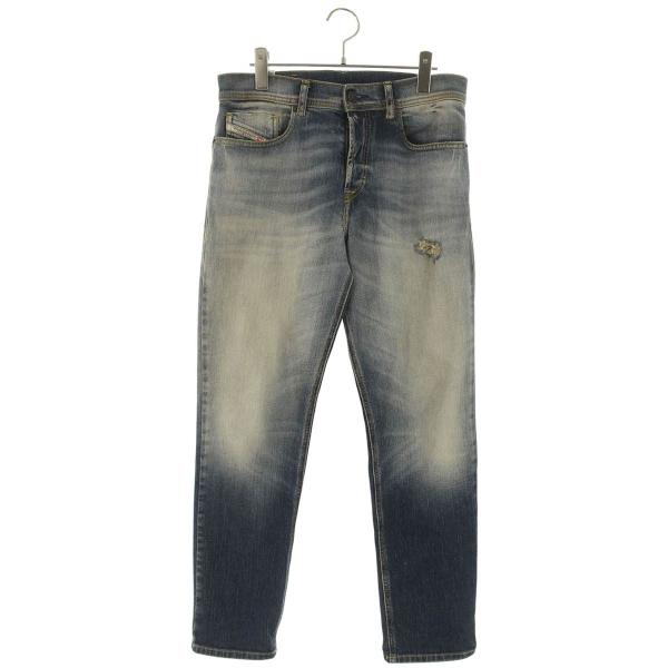 ブランド：ディーゼル/DIESEL商品名： 2023 D-FINITIVE クラッシュ加工ウォッシュドストレートデニムパンツサイズ：29インチ状態ランク：Bカラー：インディゴ