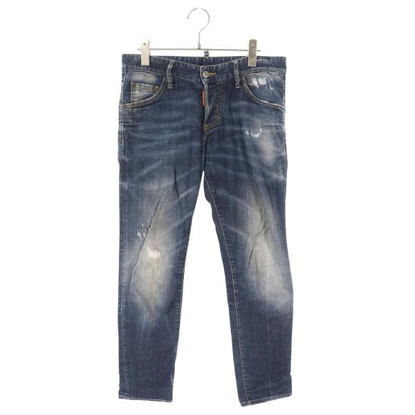ブランド：ディースクエアード/DSQUARED2商品名： 13AW  S71LA0674 ダメージ加工スキニーデニムパンツサイズ：44状態ランク：Bカラー：インディゴ