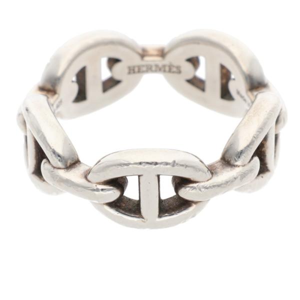 ブランド：エルメス/HERMES商品名： Chaine d'Ancre Enchainee PM シェーヌダンクルアンシェネPMシルバーリングサイズ：11号状態ランク：Bカラー：シルバー