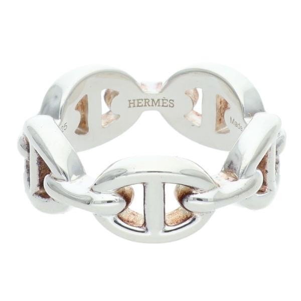 ブランド：エルメス/HERMES商品名： Chaine d'Ancre Enchainee PM シェーヌダンクルアンシェネPMシルバーリングサイズ：48/8号状態ランク：Bカラー：シルバー