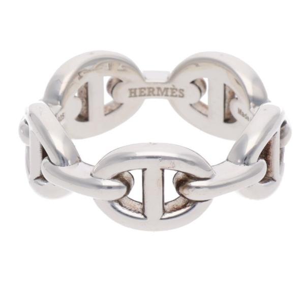 ブランド：エルメス/HERMES商品名： Chaine d'Ancre Enchainee PM シェーヌダンクルアンシェネPMシルバーリングサイズ：10号/50状態ランク：Bカラー：シルバー