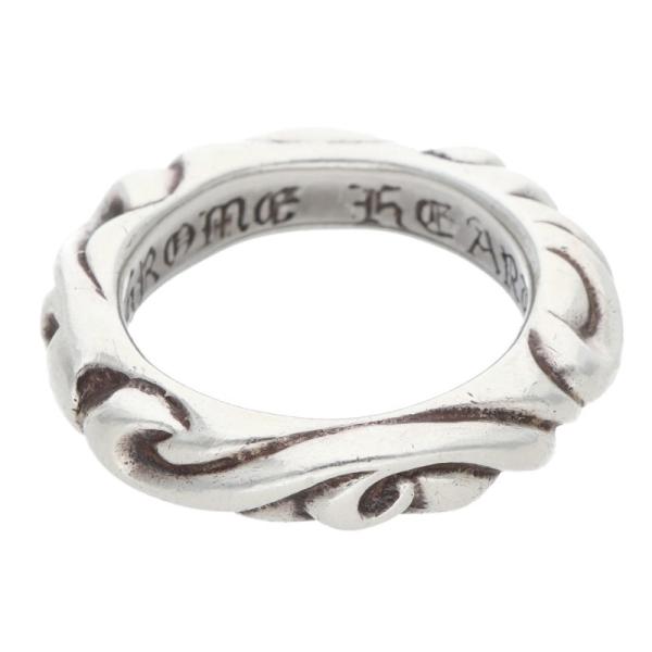 ブランド：クロムハーツ/Chrome Hearts商品名： SCRL BAND/スクロールバンド シルバーリングサイズ：4号状態ランク：Bカラー：シルバー