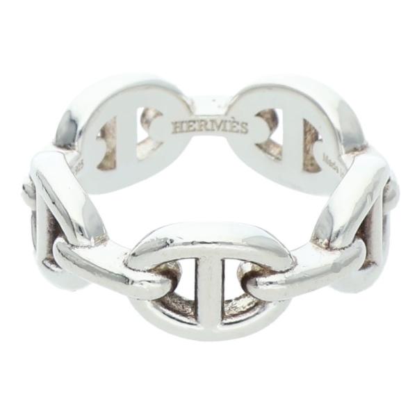 ブランド：エルメス/HERMES商品名： Chaine d'Ancre Enchainee PM シェーヌダンクルアンシェネPMシルバーリングサイズ：50/10号状態ランク：Bカラー：シルバー