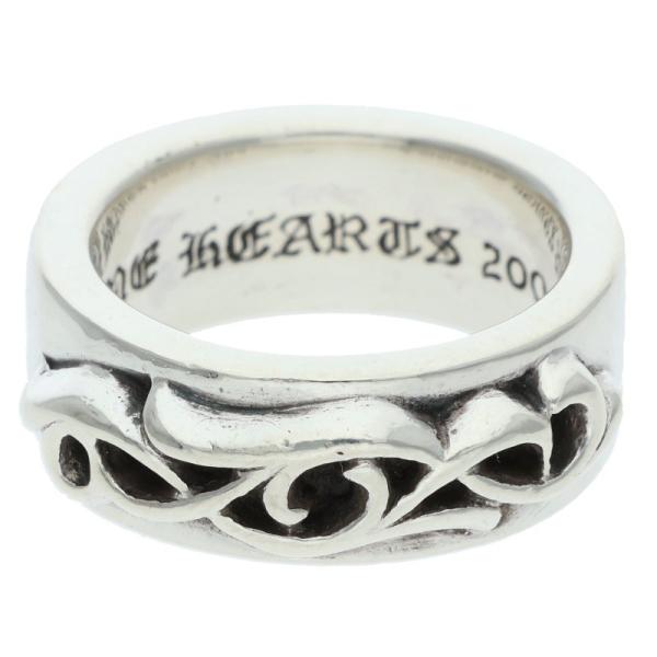 ブランド：クロムハーツ/Chrome Hearts商品名： DBL NARROW VINE BAND/ダブルナローヴァインバンド シルバーリングサイズ：13.5号状態ランク：Bカラー：シルバー