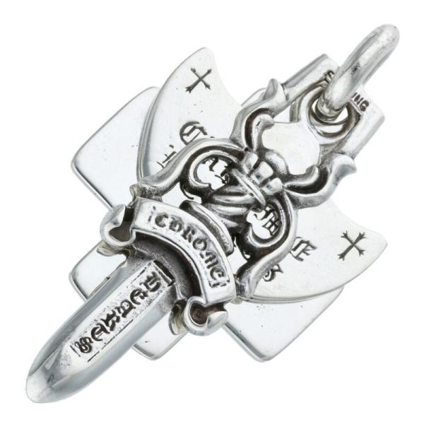 ブランド：クロムハーツ/Chrome Hearts商品名： 3TRINKETS OLD/スリートリンケッツ シルバーネックレストップサイズ：表記なし状態ランク：Bカラー：シルバー