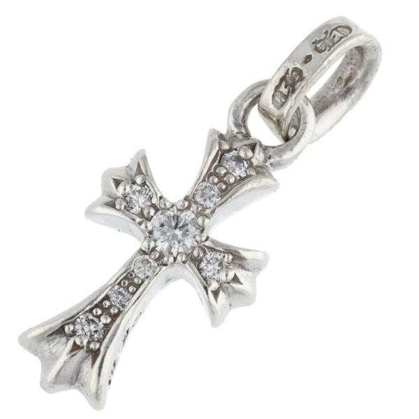 ブランド：クロムハーツ/Chrome Hearts商品名： CRS BBYFAT P/DMND A/ベイビーファット アフターPAVEダイヤ/チャーム/シルバーネックレストップサイズ：表記なし状態ランク：Bカラー：シルバー×クリア