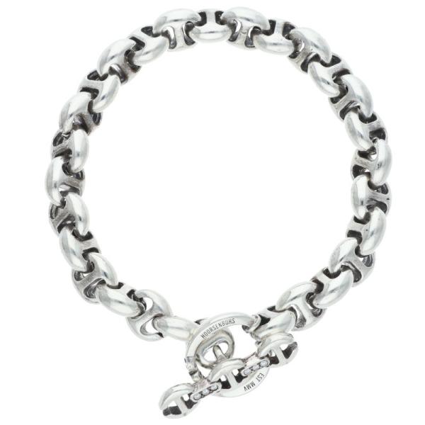 ブランド：ホーセンブース/HOORSENBUHS商品名： 10MM OPEN-LINK BRACELET 6ポイントダイヤシルバーブレスレットサイズ：表記なし状態ランク：Bカラー：シルバー×クリア