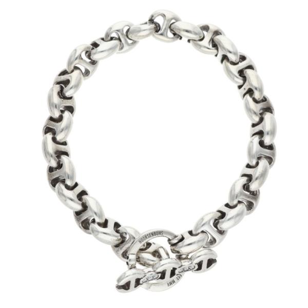 ブランド：ホーセンブース/HOORSENBUHS商品名： 10MM OPEN-LINK BRACELET 10mmオープンリンク6ポイントダイヤシルバーブレスレットサイズ：表記なし状態ランク：Bカラー：シルバー×クリア
