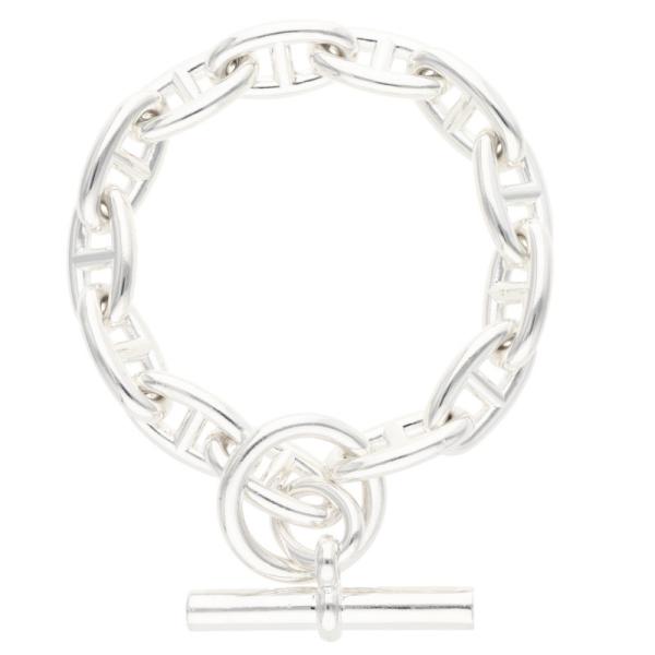 ブランド：エルメス/HERMES商品名： Chaine d'Ancre GM シェーヌダンクルGMシルバーブレスレットサイズ：13LINK状態ランク：Bカラー：シルバー