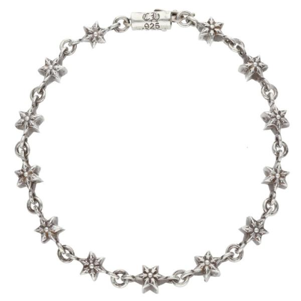 ブランド：クロムハーツ/Chrome Hearts商品名： CHN TNY STAR/タイニースター シルバーブレスレットサイズ：13LINK状態ランク：Bカラー：シルバー