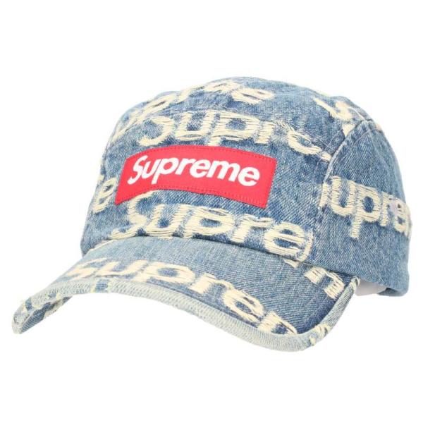ブランド：シュプリーム/SUPREME商品名： 21SS  Frayed Logos Denim Camp Cap フライドロゴデニムキャンプキャップ帽子サイズ：表記なし状態ランク：Bカラー：インディゴ