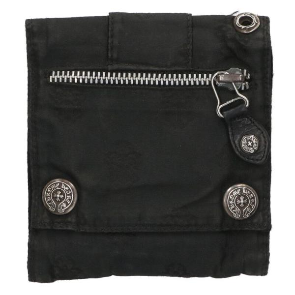 ブランド：クロムハーツ/Chrome Hearts商品名： 3FOLD LARGE/3フォールドラージ ホースシューボタンナイロンウォレット財布サイズ：表記なし状態ランク：Cカラー：ブラック×シルバー