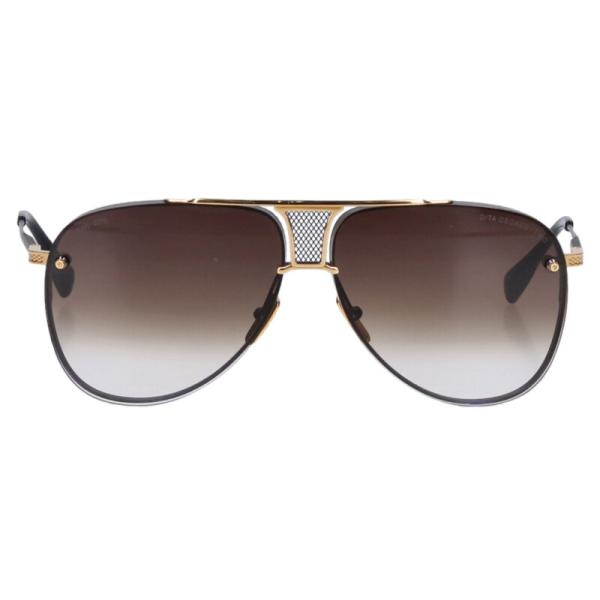 ブランド：ディータ/DITA商品名： DECADE TWO DRX-2082-B 20周年記念ティアドロップサングラスサイズ：62□12-136状態ランク：Aカラー：(フレーム)ブラック×ゴールド