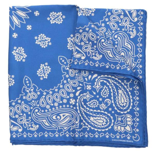 ブランド：クロムハーツ/Chrome Hearts商品名：シルクバンダナスカーフサイズ：表記なし状態ランク：Sカラー：ブルー