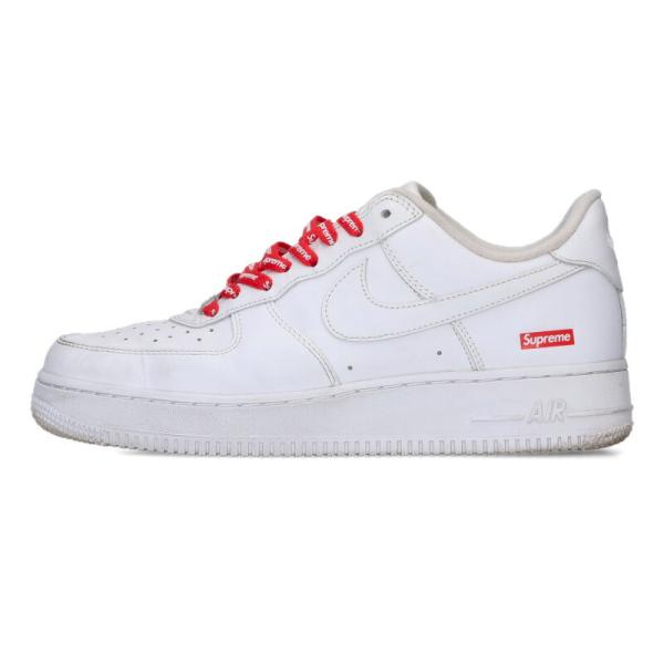ブランド：ナイキ/NIKE商品名：×シュプリーム SUPREME  AIR FORCE 1 LOW CU9225-100 エアフォース1スニーカーサイズ：26cm状態ランク：Bカラー：ホワイト×レッド