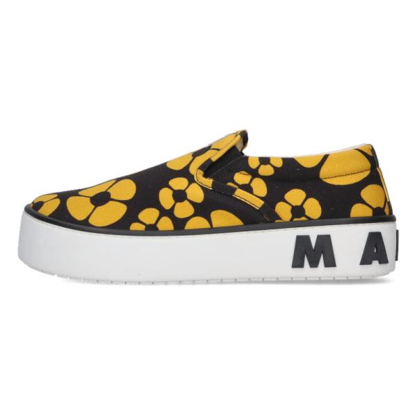 ブランド：マルニ/MARNI商品名：×カーハート Carhartt  SNZU013103 フラワー総柄スリッポンスニーカーサイズ：43状態ランク：Aカラー：ブラック×イエロー×ホワイト