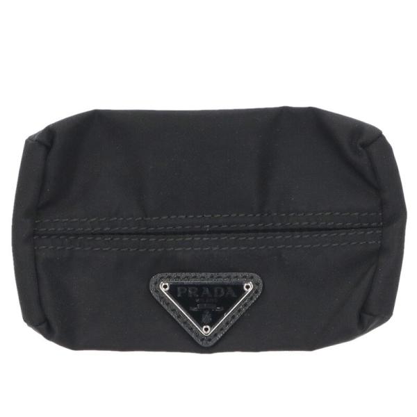 ブランド：プラダ/PRADA商品名： MV1 トライアングルロゴプレートナイロンティッシュケースサイズ：表記なし状態ランク：Aカラー：ブラック