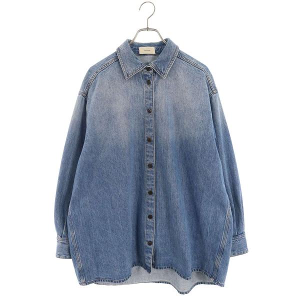 ブランド：ザロウ/THEROW商品名： FRANNIE SHIRT デニムオーバーサイズ長袖シャツサイズ：XS状態ランク：Bカラー：インディゴ