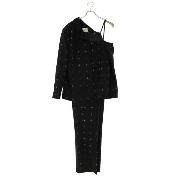 ブランド：コペルニ/Coperni商品名： COPP21V15107 総柄変形ジャケットセットアップサイズ：42状態ランク：Bカラー：ブラック