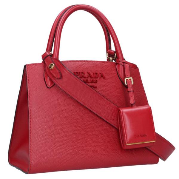 ブランド：プラダ/PRADA商品名： 1BA156 サフィアーノレザーショルダーハンドバッグサイズ：表記なし状態ランク：Aカラー：レッド