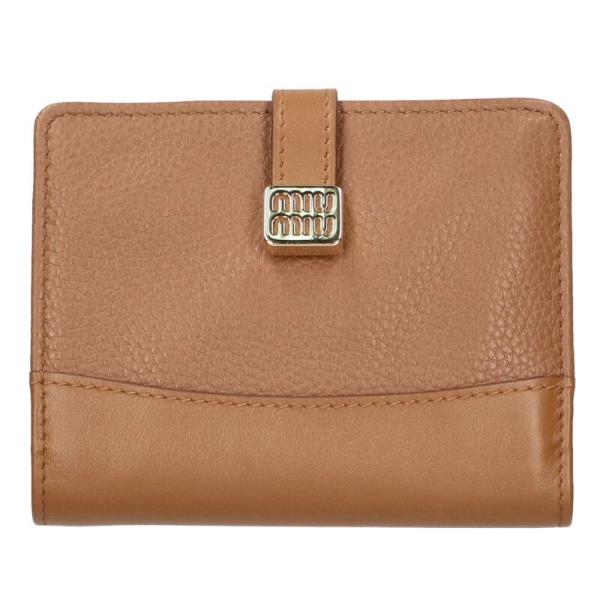 ブランド：ミュウミュウ/miumiu商品名： 5MV204 コンパクトウォレット財布サイズ：表記なし状態ランク：Sカラー：ブラウン調