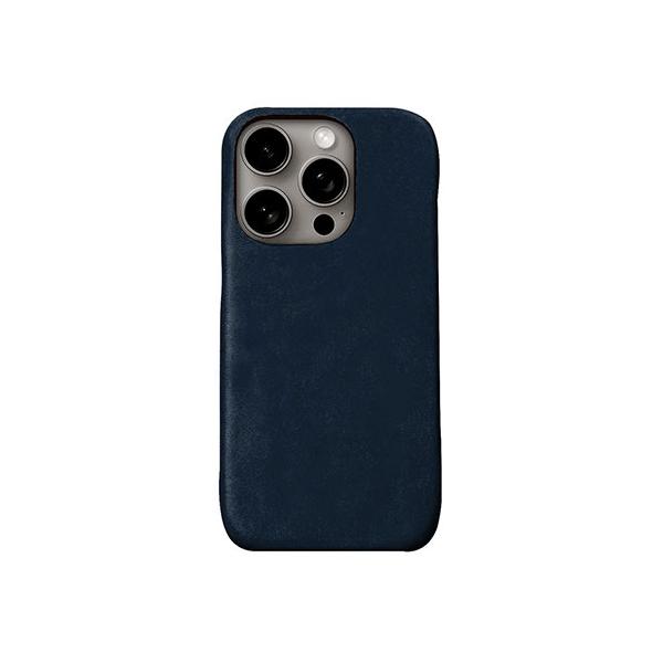 ABS27319i16PR LISCIO イタリアンレザー MagSafe対応バックカバー for iPhone 16 Pro ネイビー ※詳細は商品説明をご確認下さい。商品ページは縦長です。