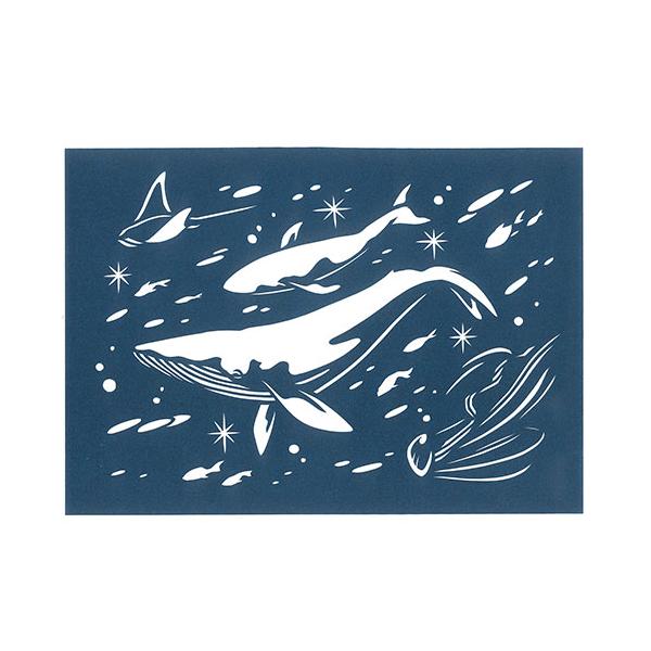 BA4-S01 光が当たるとキラキラ煌めく青い紙の切り絵! 有名切り絵作家の作品をあなたも作れます! ※詳細は商品説明をご確認下さい。商品ページは縦長です。