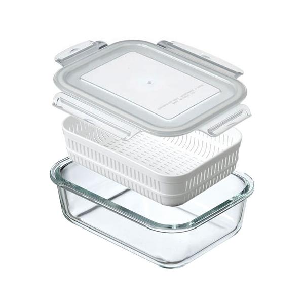 I43372 デリッシュ・ライフ耐熱ガラス調理&amp;保存セット 1040ml ※詳細は商品説明をご確認下さい。商品ページは縦長です。