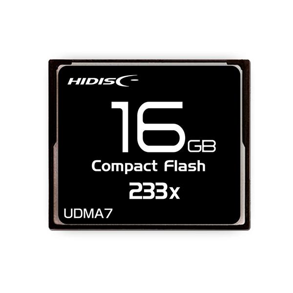 HDCF16G233XJP3 HIDISC CFカード 16GB 233x Read35MB/s MLCチップ搭載 ※詳細は商品説明をご確認下さい。商品ページは縦長です。