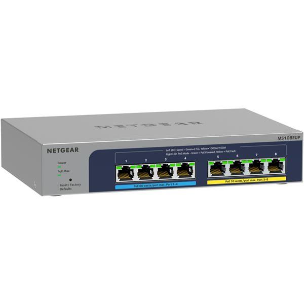 MS108EUP-100JPS 【商品名】 NETGEAR Inc. Ultra60 PoE++対応 (230W)1G/2.5Gマルチギガ8ポートアンマネージプラススイッチ MS108EUP-100JPS  [ MS108EUP-100JP...