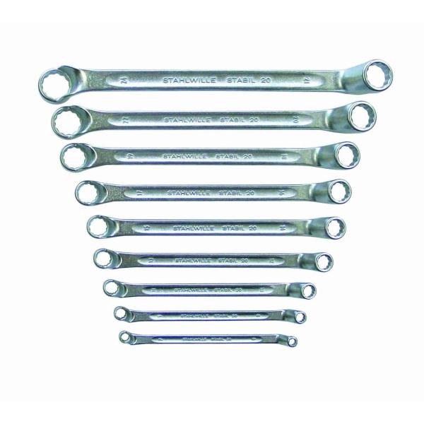 狭いエンジンルームや平面状での作業に威力を発揮するオフセットが75°のメガネレンチセット。軽量で高剛性なI型断面ボディーを採用。・6x7、8x9、10x11、12x13、14x15、16x17、18x19、20x22mm、21x24mm の...