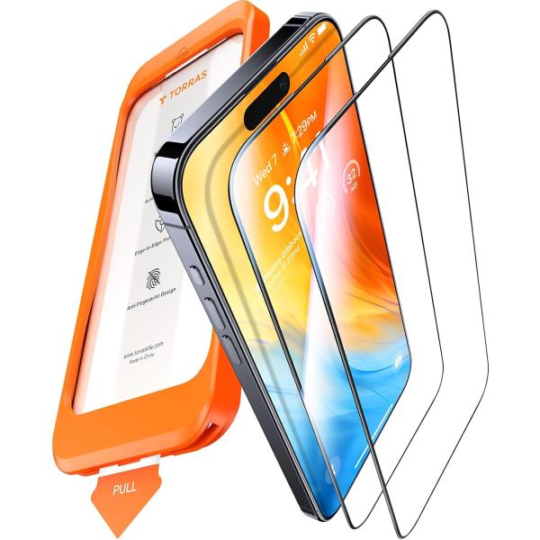 最強保護、画面破損ゼロへブランド：TORRAS対応機種：iPhone 16 Pro (6.3インチ)特徴：耐衝撃性、防指紋、高感度タッチ、9H表面硬度、耐傷性仕上げ：光沢【米軍MIL規格越え・隅々まで保護】30以上の技術で耐衝撃性20倍UP...