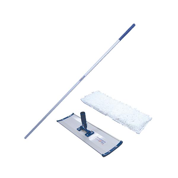 作業性抜群！プロ仕様のワックス塗布用モップセット誰にでも塗りやすく、扱いやすい設計です。届いてすぐに使えます。高品質な仕上がりをサポートする、「軽量バランス設計」の専用ホルダー・船底形状のホルダーが、床面にしっかり、均一に追随します。→ワッ...