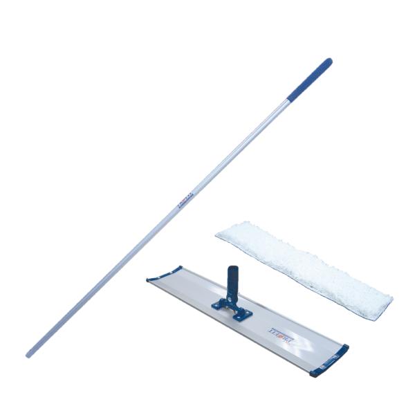 作業性抜群！プロ仕様のワックス塗布用モップセット誰にでも塗りやすく、扱いやすい設計です。届いてすぐに使えます。高品質な仕上がりをサポートする、「軽量バランス設計」の専用ホルダー・船底形状のホルダーが、床面にしっかり、均一に追随します。→ワッ...