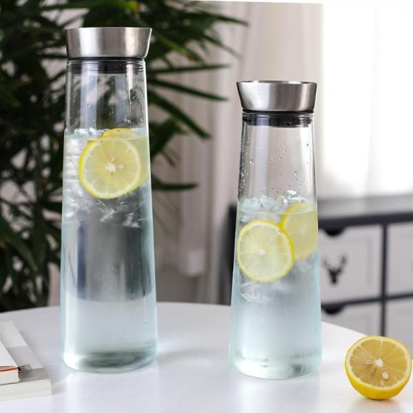 商品名:ガラス ピッチャー 蓋付き 1リットル 麦茶ポット 耐熱 食洗器対応 洗いやすい ポケット 水差し ボトル スリム 冷茶 ジャグ ウォーターピッチャー 1000ml スリムジャグ商品説明:ガラス ピッチャー 水差し 冷水筒サイズ:1...