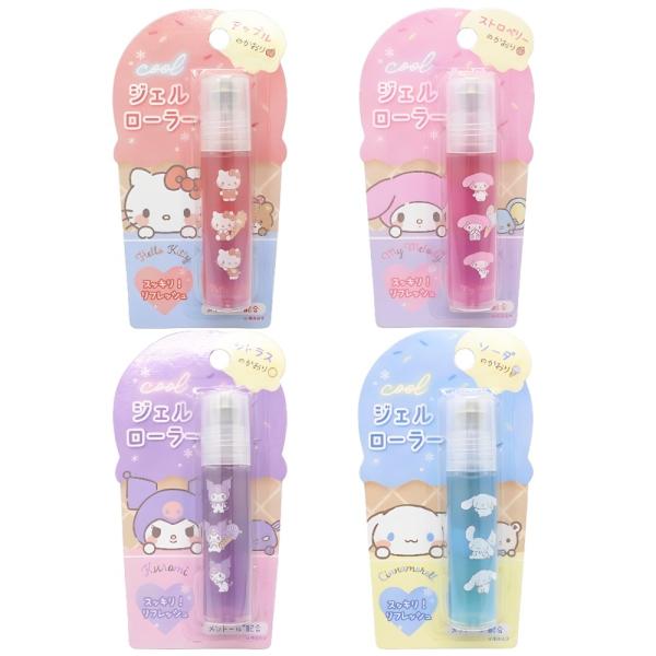 サマーコスメグッズハンド＆ボディに使えるジェルローラー☆首筋に塗って全身ひんやり〜ころころ転がして塗りやすいロールタイプ★スッキリリフレッシュ メントール配合！！・メントール配合・香り付き■香りハローキティ：アップルの香りマイメロディ：スト...